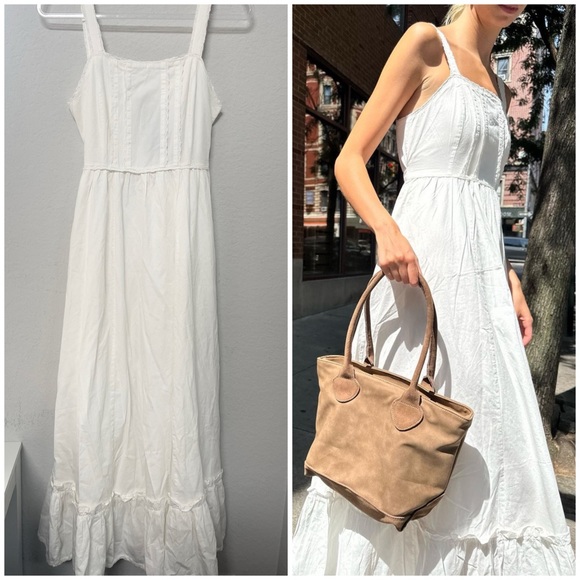 Brandy Melville | Dresses | Rare Brandy Melville White Maxi Dress One ...